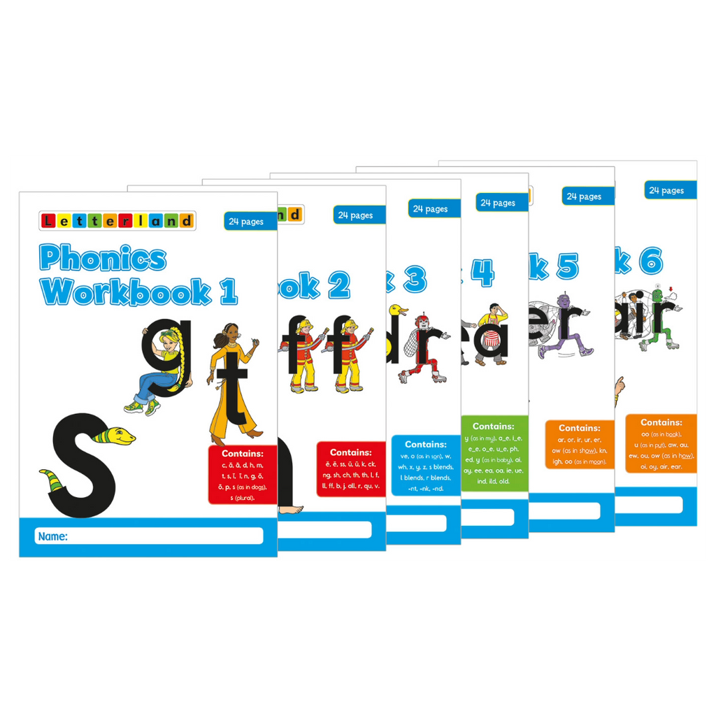 Phonics Workbooks (Set of 6) (2nd Edition) – Letterland Canada
